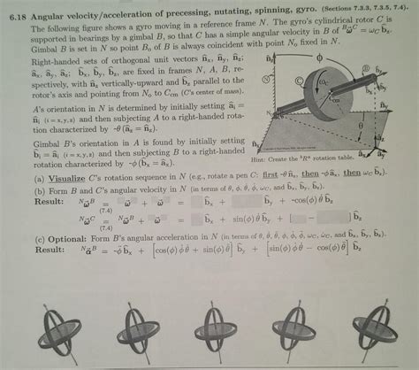 solved 18 angular velocity acceleration of precessing