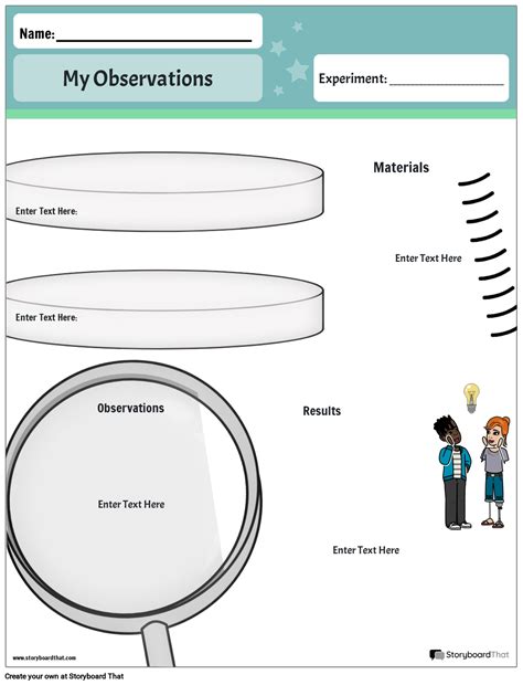 Scientific Observation Worksheet With Beakers