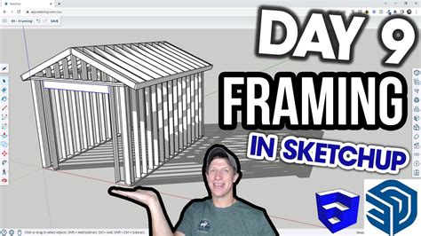 Learn Sketchup In 30 Days Day 9 Modeling Framing Youtube