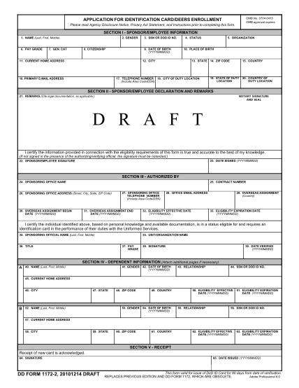 19 Dd Forms 1172 Free To Edit Download And Print Cocodoc