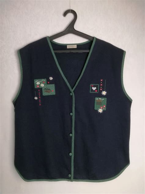 Austrian Edelweiss Cotton Vest Trachten Dirndl Vest Oktoberfest