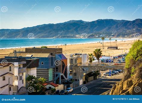 View Of Pacific Coast Highway And The Santa Monica Mountains Stock