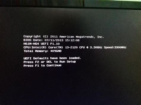 Mensagem UEFI Defaults Have Been Loaded Placas mãe Clube do Hardware