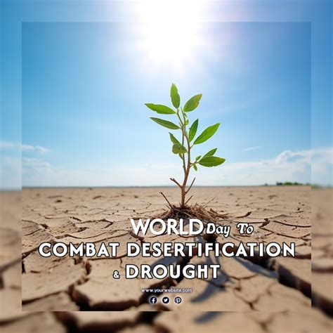 Premium Psd World Day To Combat Desertification And Drought