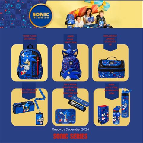 Smiggle Sonic The Hedgehog Series Backpacklunch Bagwalletwater Bottlebento Box 2025 Shopee