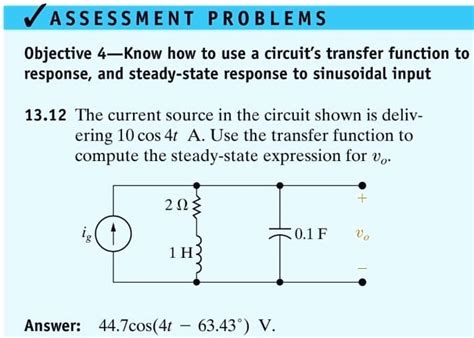 Assessment Problems Objective 4—know How To Use A Circuits Transfer
