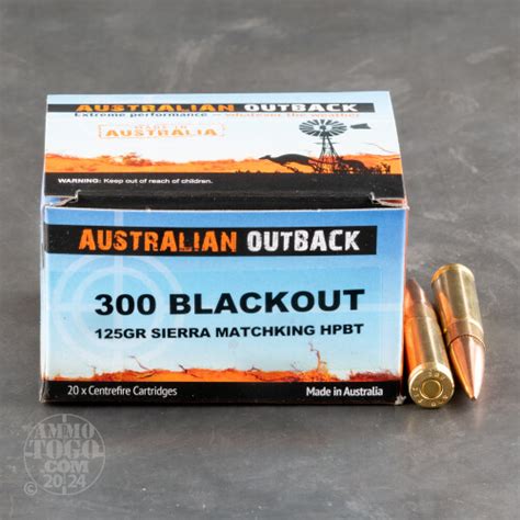 300 AAC Blackout Ammo 20 Rounds Of 125 Grain Hollow Point Boat Tail