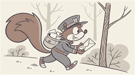Squirrel Postman Reading Map For Route Planning And Delivery Service Vector Design Generative Ai