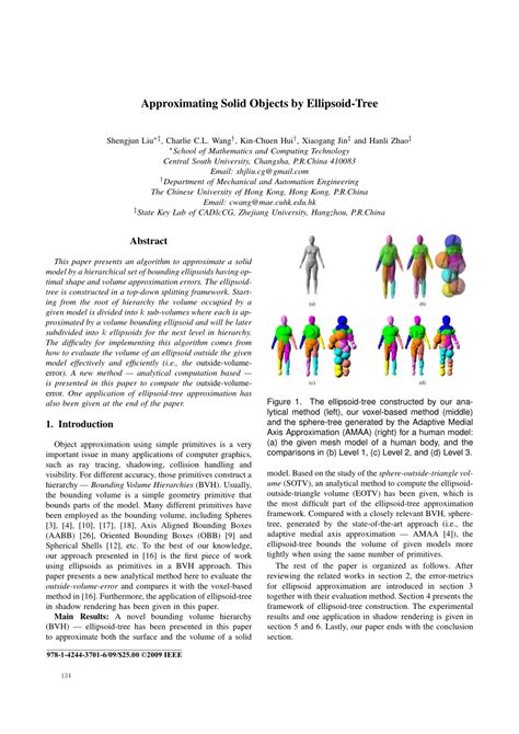Pdf Approximating Solid Objects By Ellipsoid Tree