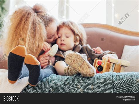 Sister Hugs Little Image And Photo Free Trial Bigstock