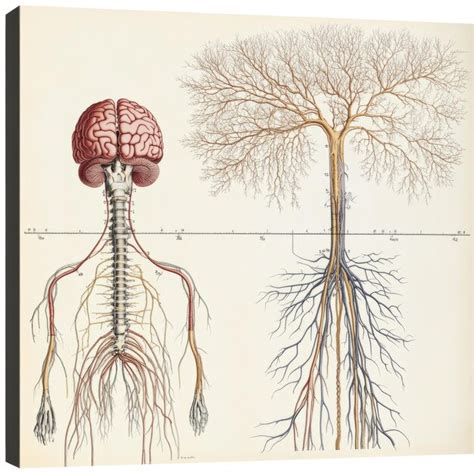 Human Nervous System Diagram Brain Spinal Cord More 2 Premium Ai