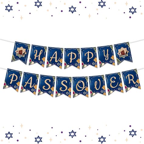 Happy Passover Banner Passover Jewish Religious Banner Garland Decor Jewish