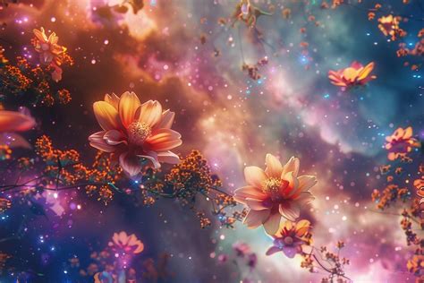Glide Through A Celestial Garden Where Spacecraft Generative Ai Premium Ai Generated Image