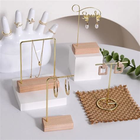 Деревянная подставка для ювелирных изделий Aliexpress