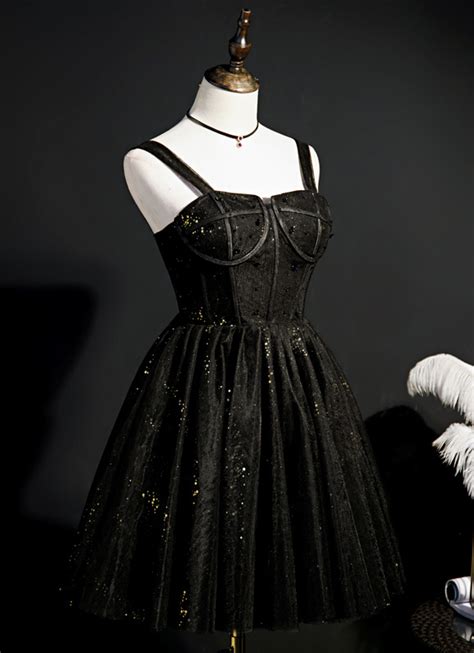 Black Sexy Short Sequin Corset Backless Prom Dress Girls Party Cocktail