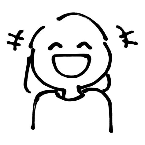 ゆるい笑顔のシンプル人物画｜ai百科「シンテリ」で調べる語句・イラスト