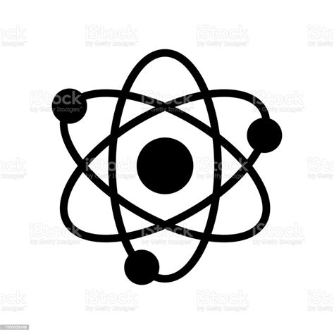 Atom Molecule Glyph Icon Science And Chemical Elements Icon Vector Illustration Isolated Stock