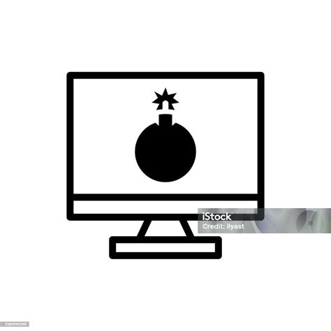 A Simple Line Drawing Of Malware Stock Illustration Download Image Now Antivirus Software