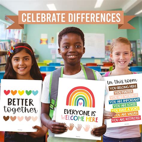 6 Rainbow Diversity Posters For Classroom Decor Liberia Ubuy