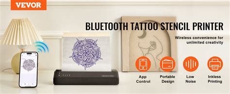 Vevor Tattoo Stencil Printer Wireless Bluetooth Tattoo Printer