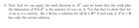 solved that we can apply the rank theorem to a t and we