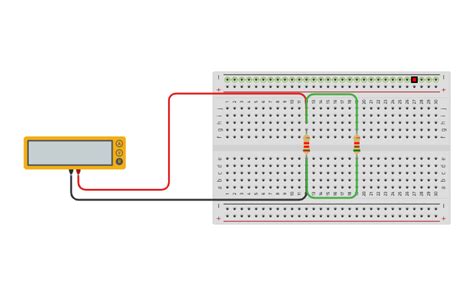 Circuit Design Parallel Resistor Tinkercad