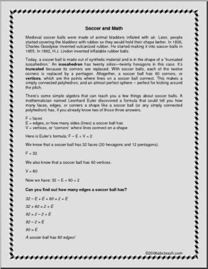 Algebra Euler Soccer Upper Elem Middle Worksheet Worksheets Library