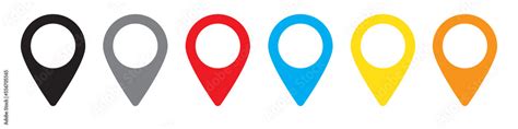 Location Pointer Icon Set Map Pins Set Location Symbols Collection