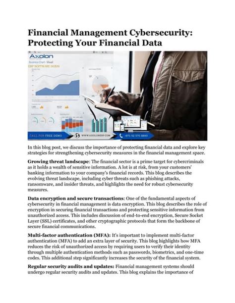 Financial Management Cybersecurity Protecting Your Financial Data Pdf
