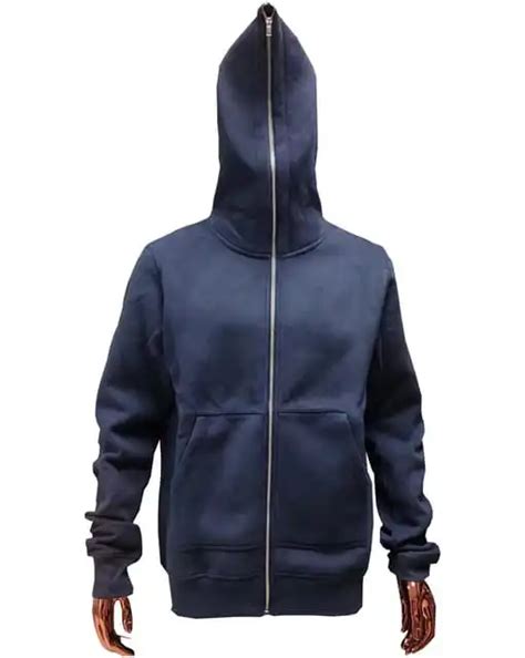 Full Face Blank Zip Hoodies Custom Logo Oversized Heavyweight 320gsm