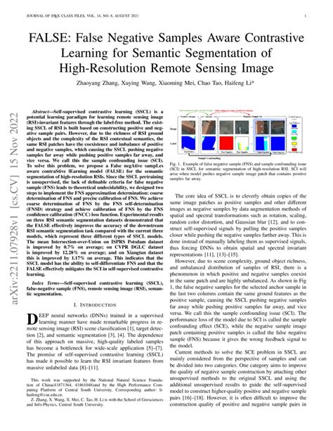 False False Negative Samples Aware Contrastive Learning For Semantic Segmentation Of High