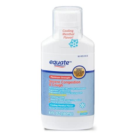 Equate Maximum Strength Severe Congestion And Cough Cooling Menthol