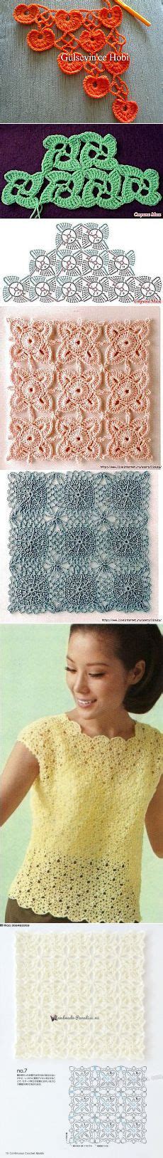 Виды петель для вязания крючком Вязка оторочки крючком Связанные крючком квадраты