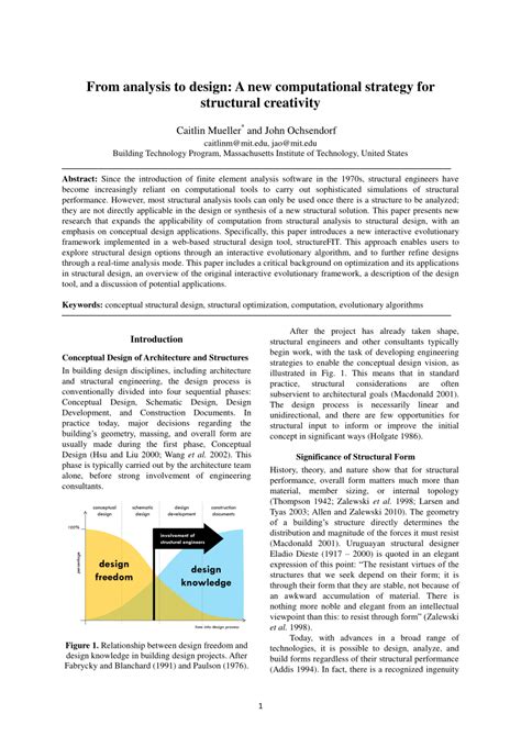 PDF From Analysis To Design A New Computational Strategy For Structural Creativity