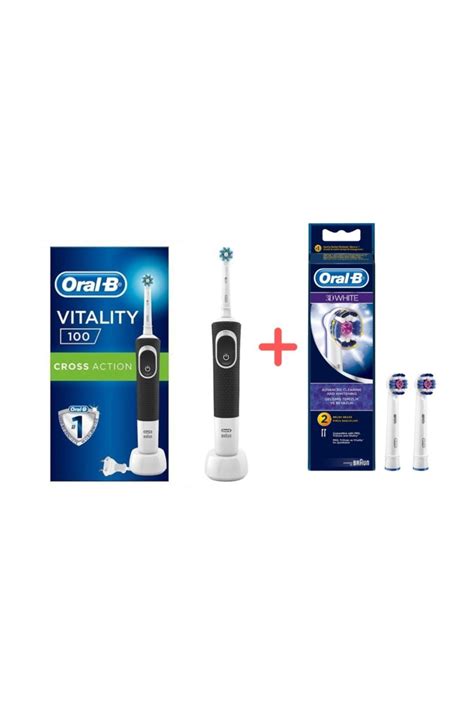 Oral B Vitality D100 Şarjlı Diş Fırçası Siyah Ve 3d White Başlık