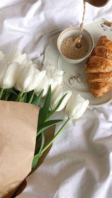 Morning Coffee White Flowers Reading Book Good Morning White Aesthetic