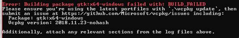 Build Failed Gtk X64 Windows Issue 6984 Microsoft Vcpkg GitHub
