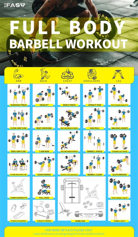 Full Body Barbell Workout Infographic Barbell Workout Barbell Workout For Women Full Body