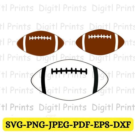 Buy Football SVG Football Silhouette Football PNG Football Cut Files
