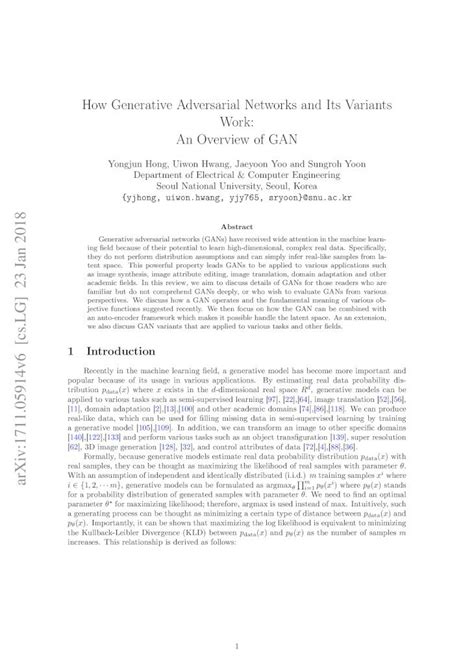 Pdf How Generative Adversarial Networks And Its Variants Work