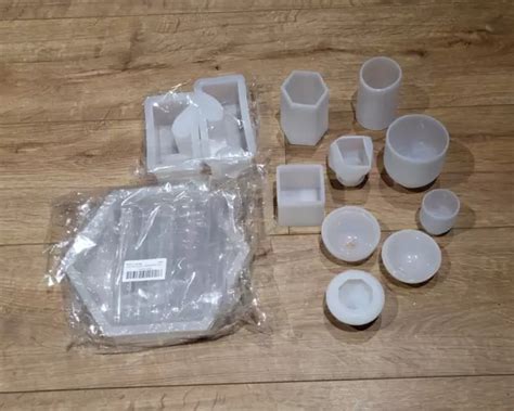 11 Silicone Epoxy Resin Candle Moulds Cyclinders Ball Candle Flower