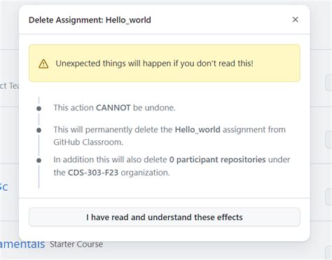 Github Classroom Assignment Delete Button Unresponsive · Community · Discussion 64548 · Github