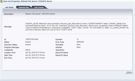 Unable To Perform Any Task From Ovm Manager Ui And Cli Oracle Forums
