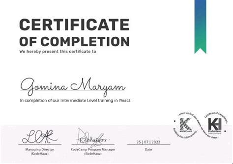 Maryam Gomina On Linkedin React Kodecamp Internship