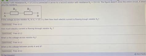Solved A resistor with resistance R1 17 3Ω is connected in Chegg com