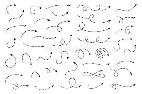 Curved Dotted Arrow Zigzag Arrow Stripes Design With Dotted Lines
