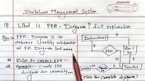 What Is Eer Diagram Full Explanation Eer Model In Dbms Dbms Erdiagram Youtube