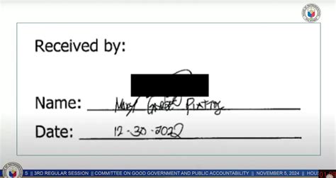 Mary Grace Piattos Has P1M Reward From House Panel Sara Duterte