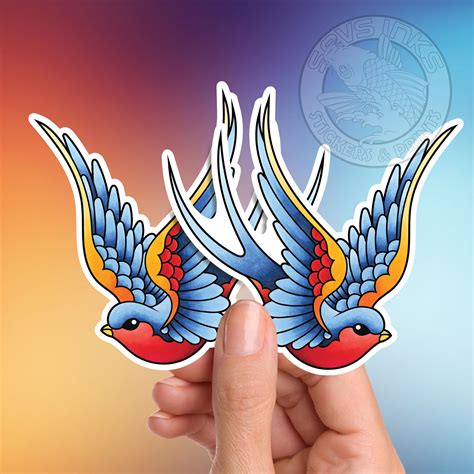 Sailor Jerry Blue Swallow Tattoo