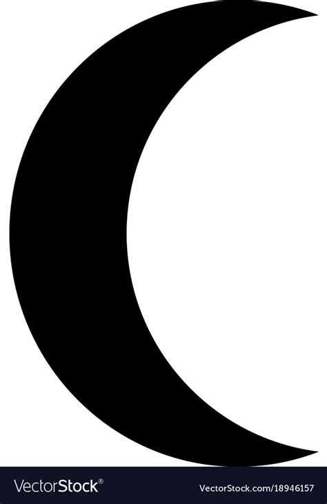 Abstract Moon Shape Royalty Free Vector Image Vectorstock